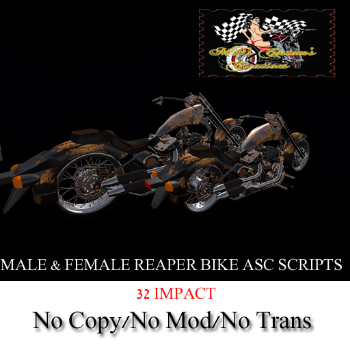 Second Life Marketplace - MDS CUSTOM CREATIONS:- MALE & FEMALE REAPER BIKE