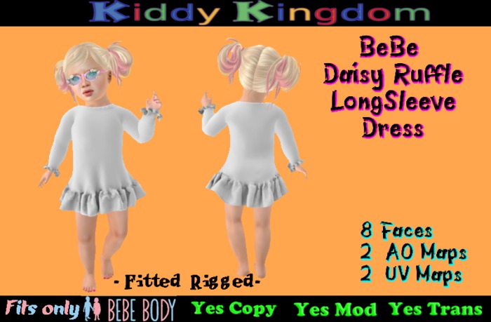 Second Life Marketplace - (KK) BeBe Daisy Ruffle LongSleeve Deliver Box