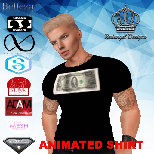 Second Life Marketplace - RD - Money Shirt - Animated (ALL BODIES)