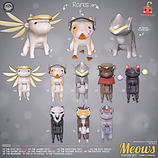 Second Life Marketplace - 02[Cubic Cherry] {Meows} the gamer (sitting ...