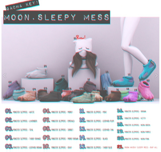 Second Life Marketplace - Moon. Monster Slippers - Murky Brown