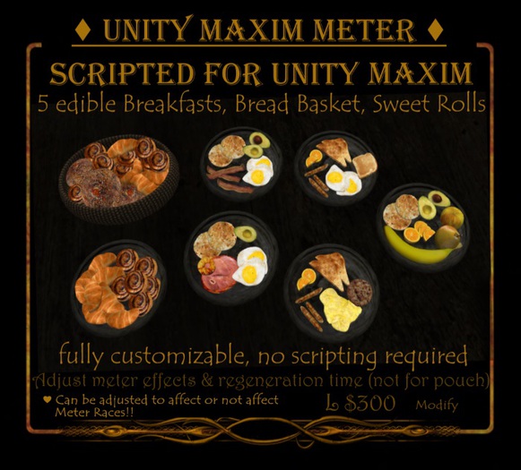 Second Life Marketplace - =ED= [UNITY MAXIM Edible] - BREAKFASTS ...