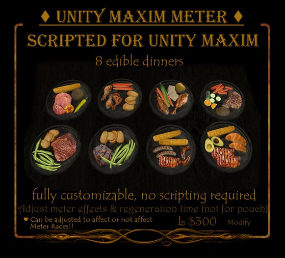 Second Life Marketplace - =ED= [UNITY MAXIM Edible] - DINNERS