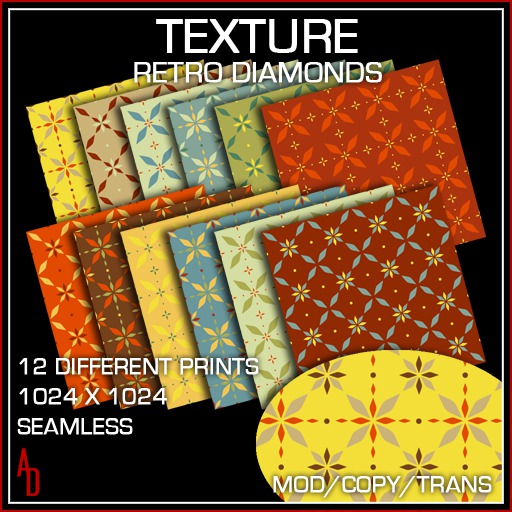 Second Life Marketplace - *AD* Textures - Retro Diamonds