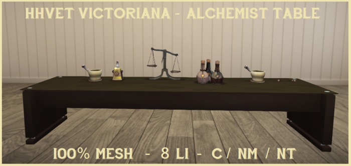 Second Life Marketplace - HHVET Victoriana - Alchemist Table