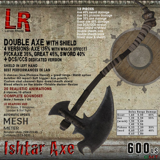Second Life Marketplace - Ishtar Axe (box) - Dual axe
