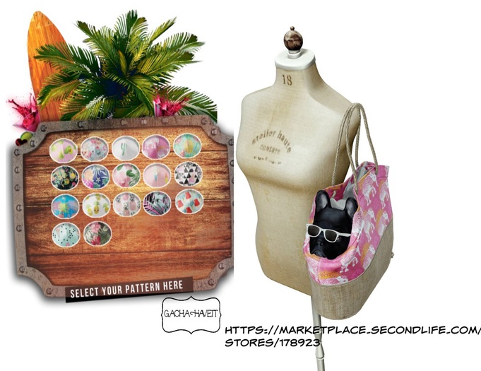 Second Life Marketplace - REIGN.- BEACH BAG DOGGY SHADES (PATTERNS) - #13