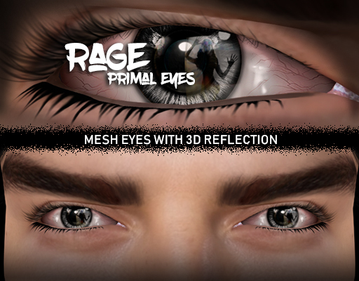 Second Life Marketplace - :Rage: Primal Eyes - Coal (Boxed)