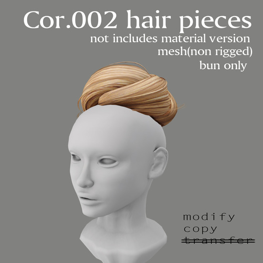 Second Life Marketplace - *booN Cor.002 hair pieces DEMO