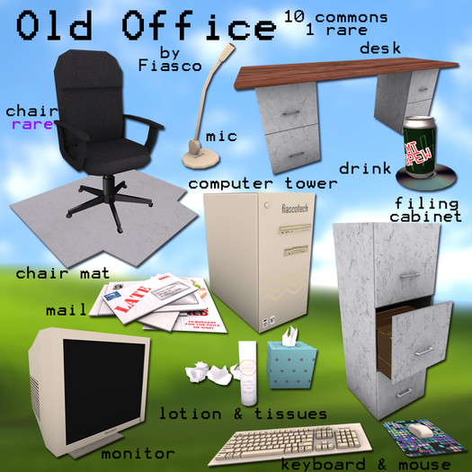 Second Life Marketplace - Fiasco - Old Office Computer Tower