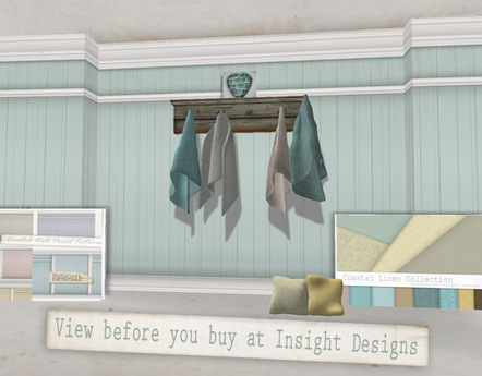 Second Life Marketplace - ID | Coastal Painted Wood Wall Panel Textures ...