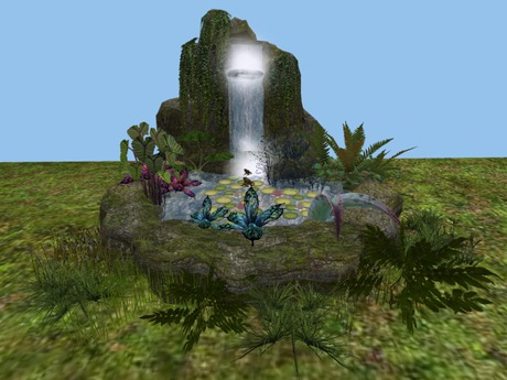 Second Life Marketplace - GD MESH WATERFALL LAKE FROGS ANIMATED