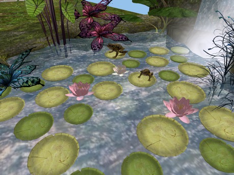 Second Life Marketplace - GD MESH WATERFALL LAKE FROGS ANIMATED