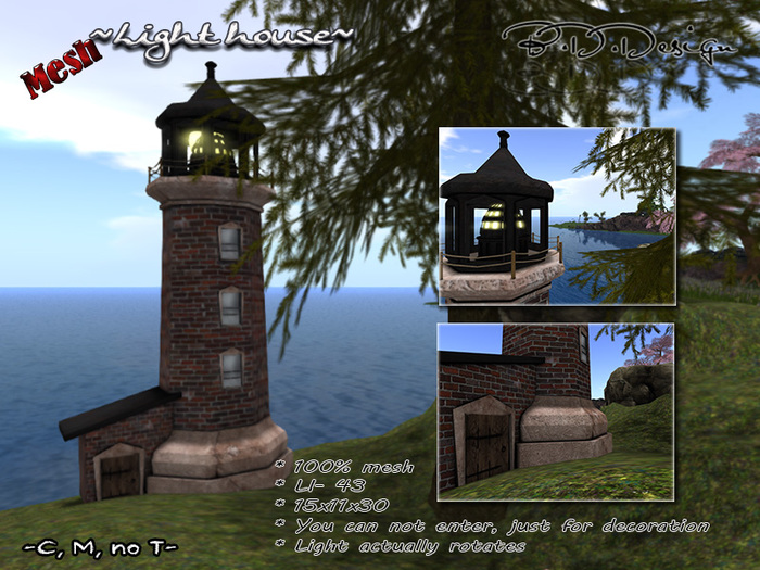 Second Life Marketplace - .::B.D.D::. Light House-decoration