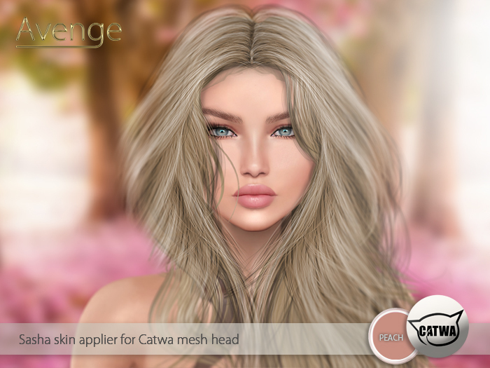 Second Life Marketplace - [Avenge] Sasha skin applier for Catwa - peach