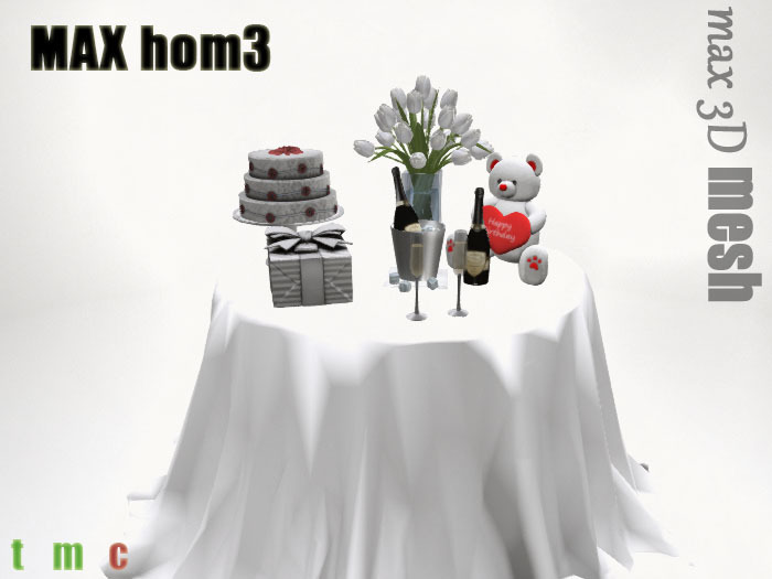 Second Life Marketplace - ..MAX.. Happy Birthday Party Table with Gifts ...