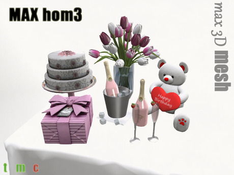 Second Life Marketplace - ..MAX.. Happy Birthday Party Table with Gifts ...
