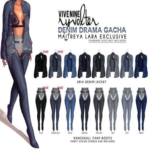 Second Life Marketplace - .: ryvolter :. Aria Denim Jacket ...