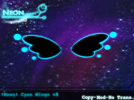 Second Life Marketplace - !Neon! Cyan Wings v3