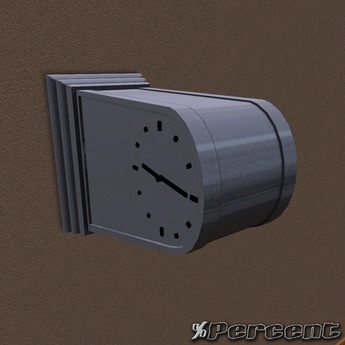 Second Life Marketplace - % Meta Hallway Clock (steel) *MESH*