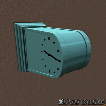 Second Life Marketplace - % Meta Hallway Clock (tiff) *MESH*