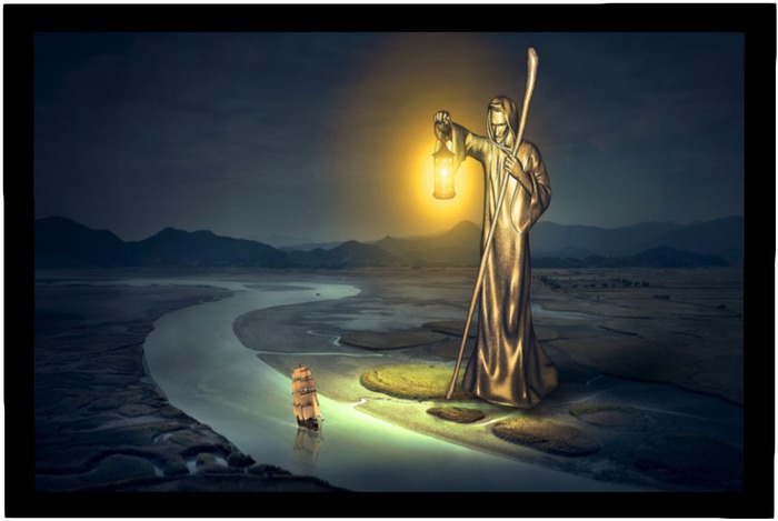 Second Life Marketplace - The Watcher - Framed Fantasy Art