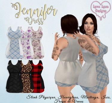 Second Life Marketplace - ::LL:: Jennifer // Baby Blue Tartan {BOXED}