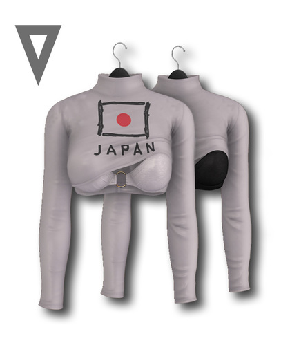 Second Life Marketplace - Vinyl - Scars Turtleneck/Bra Pak WHITE