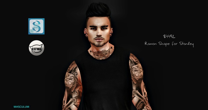 Second Life Marketplace - **Masculum** Ramon Shape for Stanley Catwa
