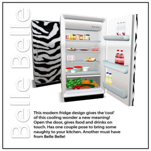 Second Life Marketplace - Coolness Fridge (gives foods and drinks on ...