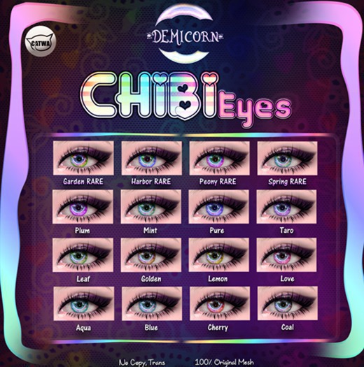 Second Life Marketplace - {Demicorn} Chibi Eyes - Taro
