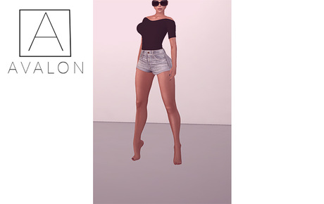 Second Life Marketplace - AVALON - Lover Top(black)