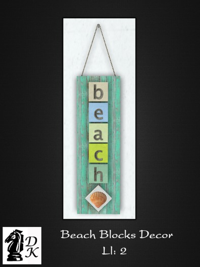 Second Life Marketplace - DKD - Decor Signs - Beach Blocks