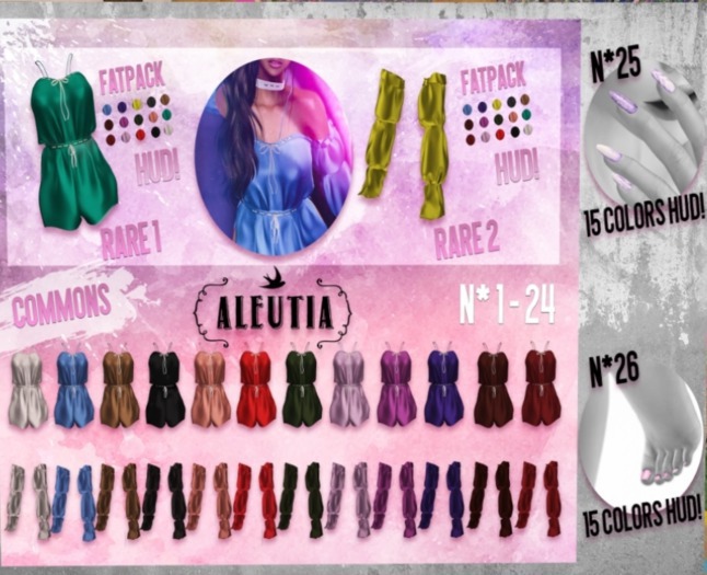 Second Life Marketplace - [Aleutia] Atiya Sleeves (Maitreya) FATPACK RARE