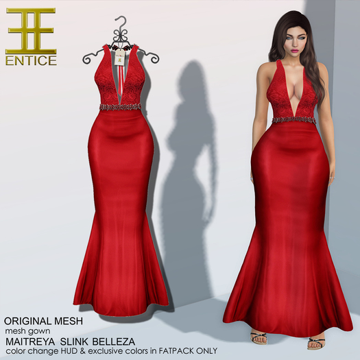 Second Life Marketplace - Entice - By Your Side Gown - Red