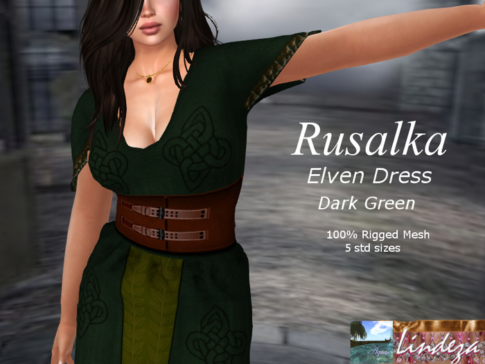 Second Life Marketplace - Rusalka Medieval Fantasy Elven Dress - Rigged ...