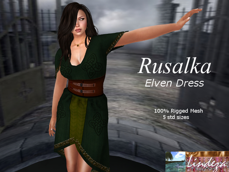 Second Life Marketplace - Rusalka Medieval Fantasy Elven Dress - Rigged ...