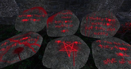 Second Life Marketplace - !_!ND Bloody Flat Decor Rocks Bloodlines Pack