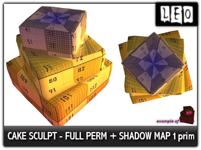 Second Life Marketplace - CAKE SCULPT - FULL PERM + SHADOW MAP, SCULPT MAP