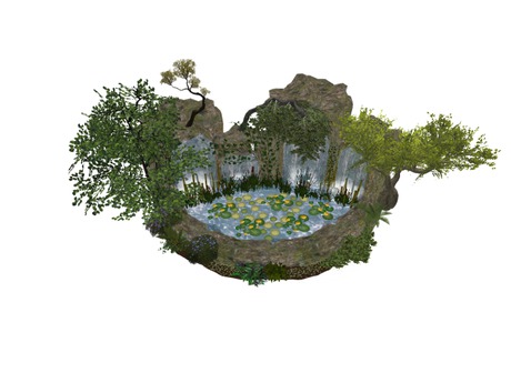 Second Life Marketplace - GD MESH ANIMATED WATERFALL LAKE WITH SWANS