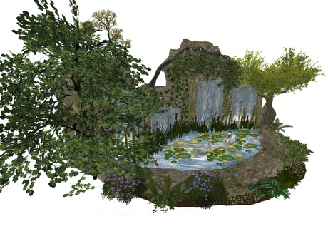Second Life Marketplace - GD MESH ANIMATED WATERFALL LAKE WITH SWANS