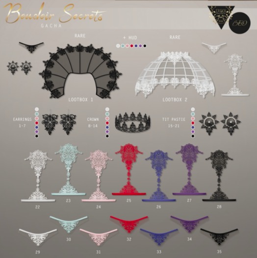 Second Life Marketplace - ERSCH & BEO - Boudoir Secrets gacha - Crown ...