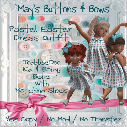 Second Life Marketplace - MBB * Pastel Easter Dress Outfit (TD&Bebe)