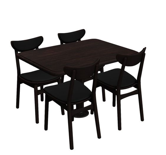Second Life Marketplace - Dining Table and 4 Chairs (gacha)