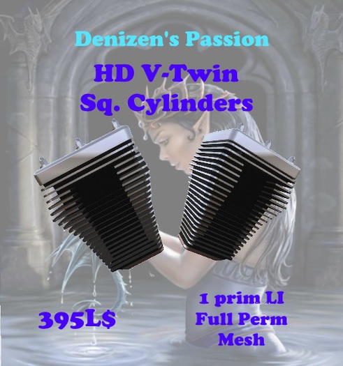 Second Life Marketplace - Square V-Twin Cylinders