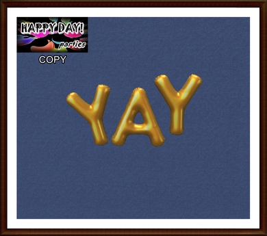 Second Life Marketplace - Happy Day! - Yay Balloons Golden
