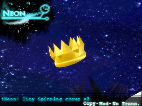 Second Life Marketplace - !Neon! Tiny Spinning Crown