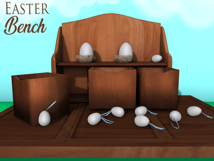 Second Life Marketplace - Townies Mesh Easter Egg Decorative Bench ...