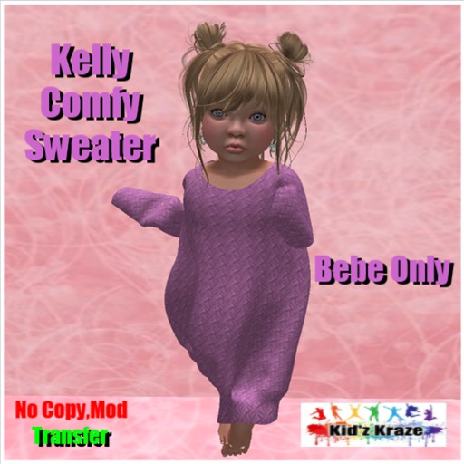 Second Life Marketplace - {Kid'z Kraze} Bebe ~ Kelly Comfy Sweater (R)