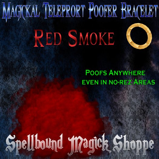 Second Life Marketplace - Spellbound Red Smoke Magickal Teleport Poofer ...